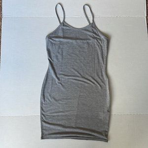 PrettyLittleThing | Dresses | Gray Plt Strappy Scoop Neck Bodycon Dress ...